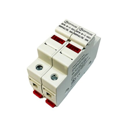 Optifuse Fuse Block, 3 Poles, 30A Amp Range, 600V AC/600V DC Volt ...