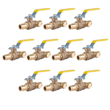 Hausen Heavy Duty Brass Full Port PEX Ball Valve with Drain, with 1/2 ...