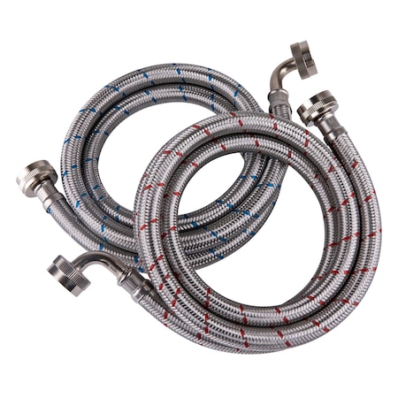 Hausen 72-Inch Stainless steel Washing machine connector 6FT - Elbow ...