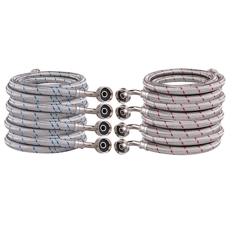 Hausen 72-Inch Stainless steel Washing machine connector 6FT - Elbow ...