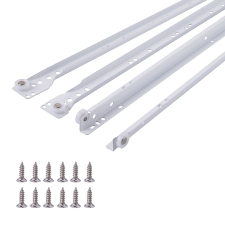 South Main Hardware 20 in. White Coated Steel Euro Bottom Mount Drawer ...
