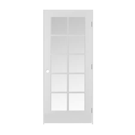 Codel Doors 30" x 80" x 1-3/8" Primed 10-Lite with Clear Tempered Glass ...