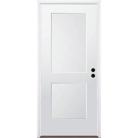 Codel Doors 36" x 80" Primed White Shaker Exterior Fiberglass Door ...