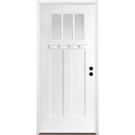 Codel Doors 32" x 80" Primed White Shaker Exterior Fiberglass Door ...