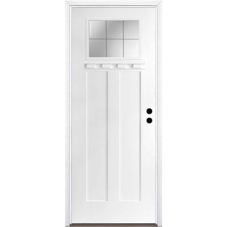 Codel Doors 36" x 96" Primed White Shaker Exterior Fiberglass Door ...