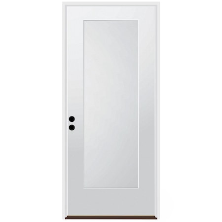 Codel Doors 36" x 80" Primed White Shaker Exterior Fiberglass Door ...