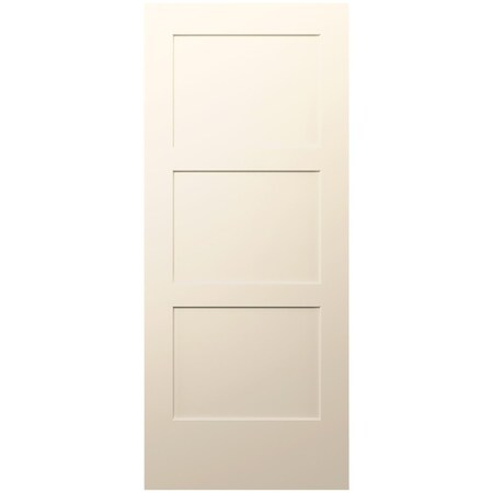 Codel Doors 30" x 80" Primed 3-Panel Birkdale Molded Hollow Core Slab ...