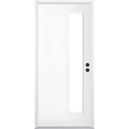 Codel Doors 32" x 80" Primed White Contemporary Exterior Fiberglass ...