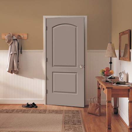 Trimlite Primed 2-Panel Arch Top Caiman Molded Hollow Core Slab Door 32 ...