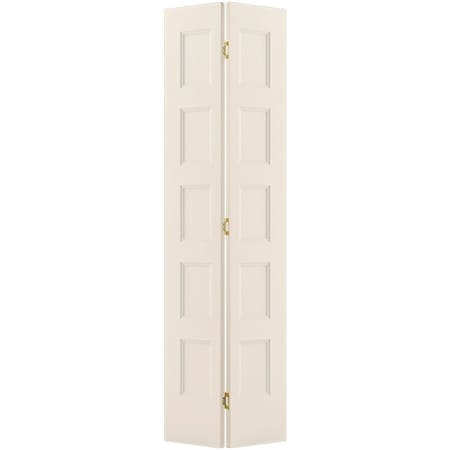 Codel Doors 30" x 80" Primed 5-Panel Conmore Molded Hollow Core Bifold ...