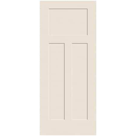 Codel Doors 24" x 80" Primed 3-Panel Craftsman III Molded Hollow Core ...