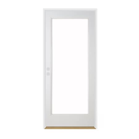 Codel Doors 36" x 80" Primed White French Exterior Fiberglass Door ...