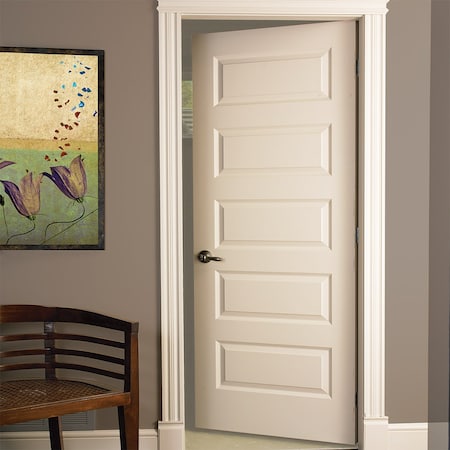 Trimlite Primed 5-Panel Rockport Molded Hollow Core Slab Door 28"x80 ...