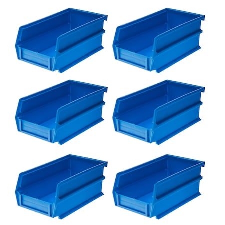 Triton Products Stacking Hanging Interlocking Bins, Polypropylene, Blue ...