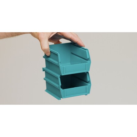 Triton Products Stacking Hanging Interlocking Bins, Polypropylene, Gray ...