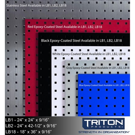 Triton Products (2) Square Hole Pegboards W/ Mounting Hardware ...