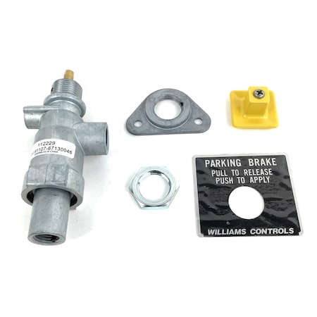 Williams Controls Valve, Control, Parking Brake, Yellow Sq Knob, Port ...