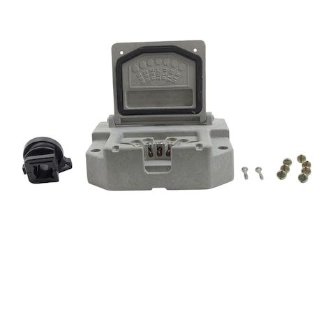 Truck-Lite 50 Series, 7 Solid Pin, Grey Polycarbonate, Surface Mount ...