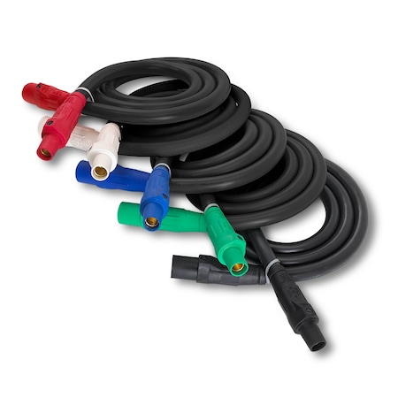 Trystar Power Cable 4/0 Black 50 FT Black Male / Black Female ...