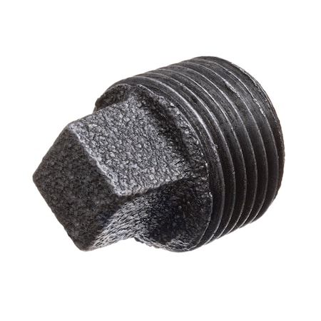 Usa Industrials Plug Black-Coated Malleable Iron Pipe Fittings, 1/2 ...