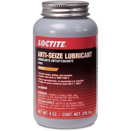 Loctite Copper Anti-Seize Lubricant 8oz Brushtop Bottle 555336 | Zoro