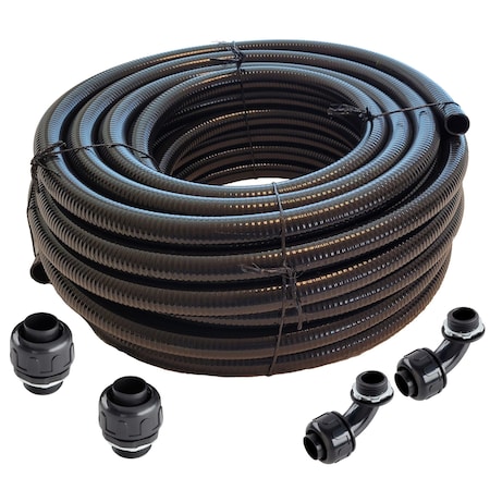 Hydromaxx Liquid-Tight Flex Plastic Conduit, 1 in Trade Size, 100 ft ...