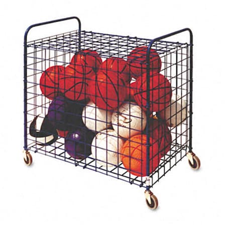 Perfectpitch Lockable Ball Storage Cart 24-Ball Capacity Black PE39115 ...