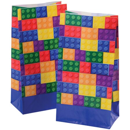 Us Toy Co Block Mania Paper Bags, 12PK TU246 | Zoro
