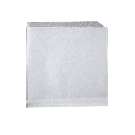 Bagcraft 300418 PE 7 x 6.75 in. White Grease Resistant Double Open Bag ...