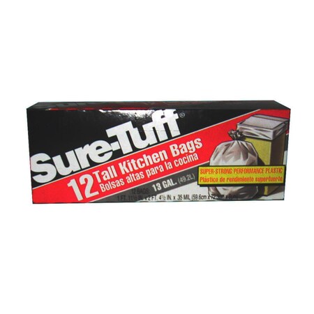 Webster Industries STF24K12Z PEC White 12 gal Sure Tuff Tall Kitchen ...