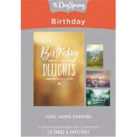 Dayspring Boxed Birthday Simply Stated Card, 12PK 178263 | Zoro