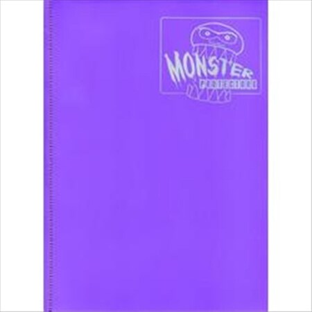Monster Binders 4PMPR Binder 4 Pocket Monster - Matte Purple MON4PMPR ...
