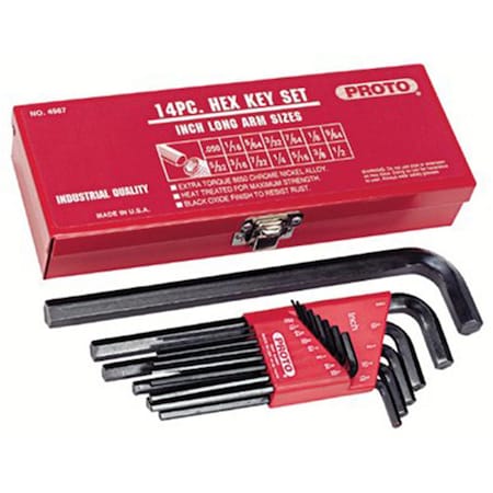 Proto 14 Pc Long Hex Key Set 577-4987 | Zoro