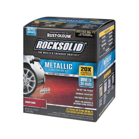 Rust-Oleum 70 oz RockSolid Floor Coating Kit Extreme High Gloss Cherry ...