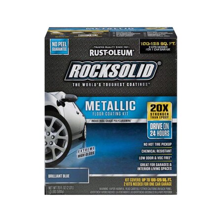 Rust-Oleum 70 oz Floor Coating Kit, Extreme High Gloss Brilliant Blue ...