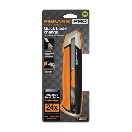 Fiskars 6 in Pro Retractable SnapOff Utility Knife 6 Point Orange ...