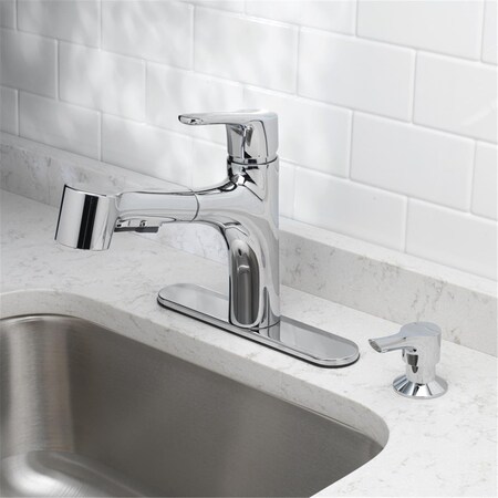 Oakbrook Collection Tucana One Handle Chrome Pull-Out Kitchen Faucet ...