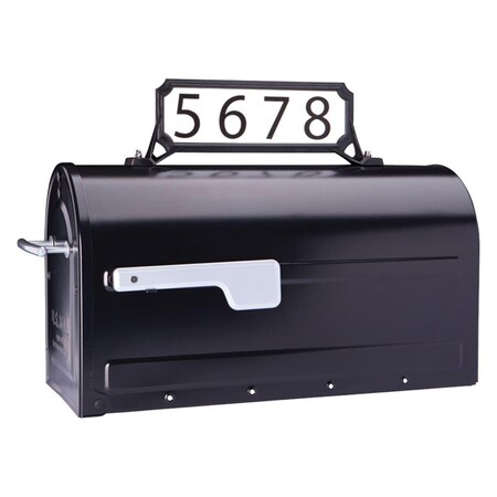 Architectural Mailboxes Black Steel Manhattan Mailbox Name & Address ...