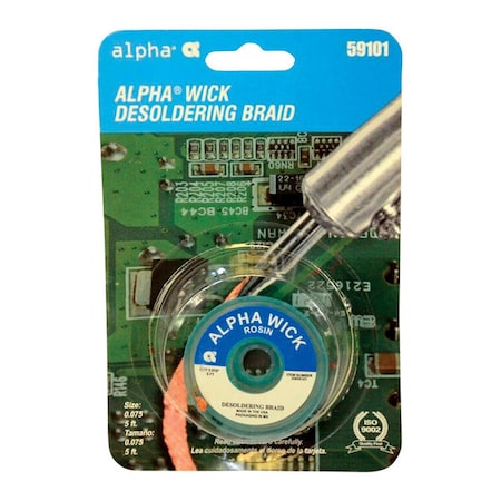 Alpha Fittings 5 x 5 ft. Wick Desoldering Braid AL6692 | Zoro