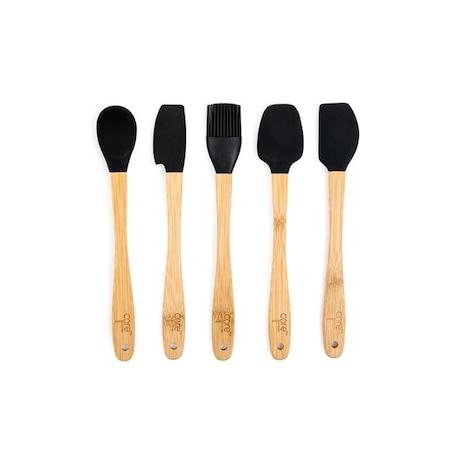 Core Kitchen Core Kitchen 6012617 Beige & Onyx Bamboo & Silicone Mini ...