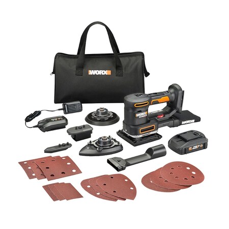 Worx 20 volt 10000 OPM Sandeck Cordless 5-in-1 Multi-Sander Kit 2007623 ...