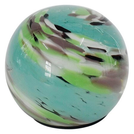 Brillo 5 in. Glass Aruba Gazing Ball, Green BR2514883 | Zoro