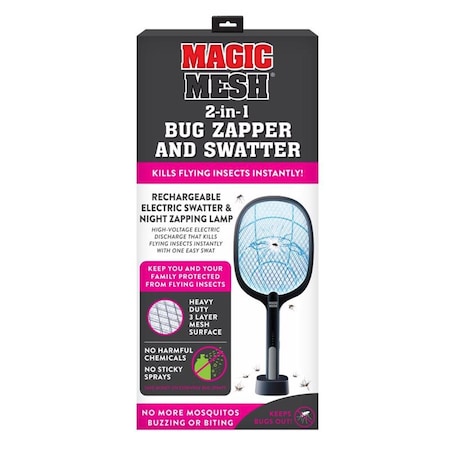 Magic Mesh Flying Insect Killer Bug Zapper & Swatter Black MA9693 | Zoro