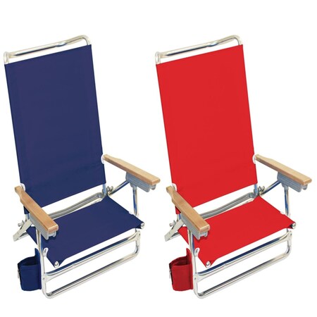 Daphnes Dinnette 8.5 in. 5 Position Assorted Beach Folding Chair ...