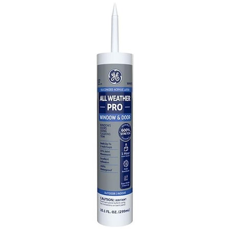 Henkel 10.1 oz All Weather Pro Silicone Acrylic Caulk, White 1005068 | Zoro