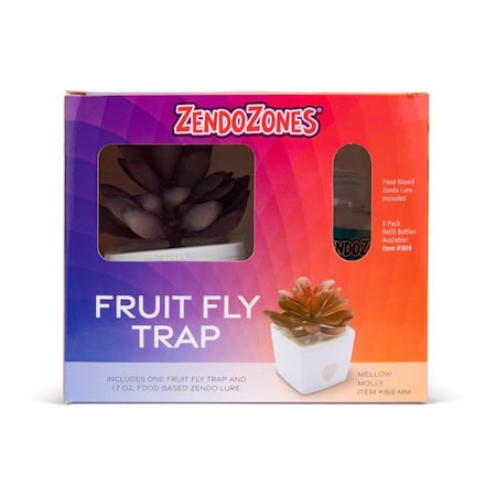 Pinpoint Mellow Molly Fruit Fly Trap - White, 6PK PI3313319 | Zoro