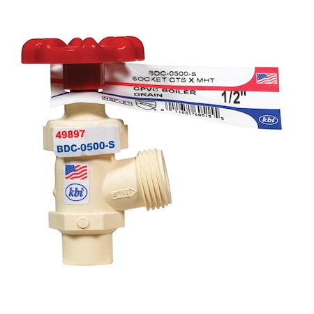 King Brothers Industries BDC-0500-S 0.5 in. Boiler Drain Valve CPVC ...