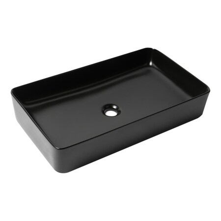 Made-To-Order 24 in. Modern Rectangular Above Mount Ceramic Sink; Matte ...