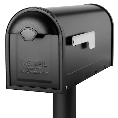 Architectural Mailboxes Winston Post Mount Mailbox - Black AR23209 | Zoro