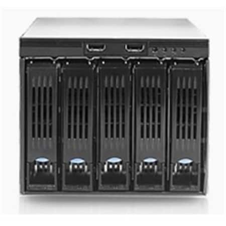 Boombox 3.5 in. 5 Bay HDD Enclosure with SAS & SATA Backplane Brown Box ...